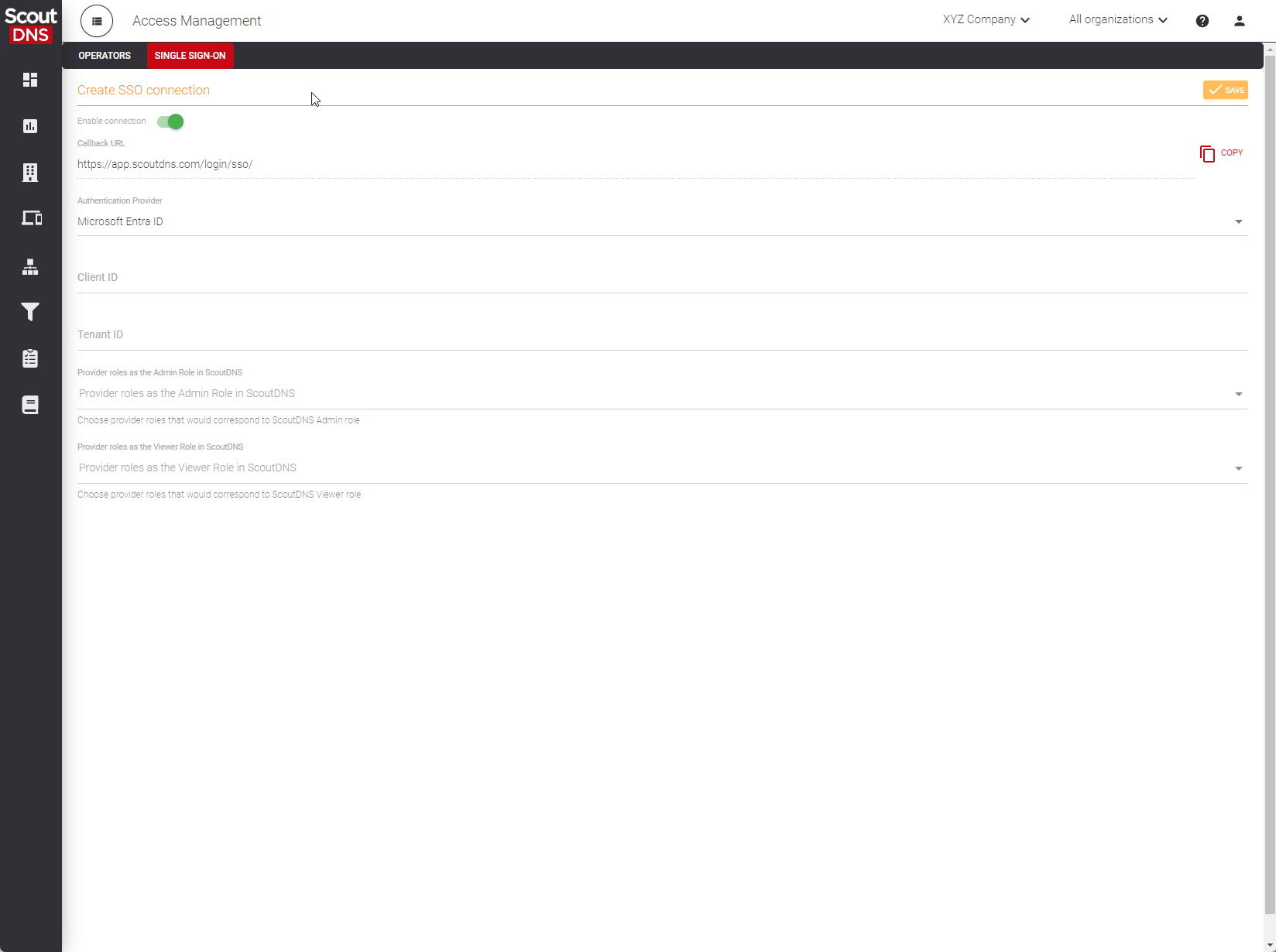 Single Sign On (SSO) Configuration